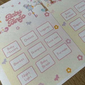 Baby Bingo Butterfly Garden. Baby Shower Bingo. Baby Shower Games. Baby ...