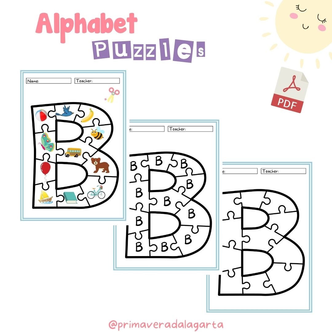 Alphabet Puzzles, Alphabet, Alphabet Illustration, Alphabet ...