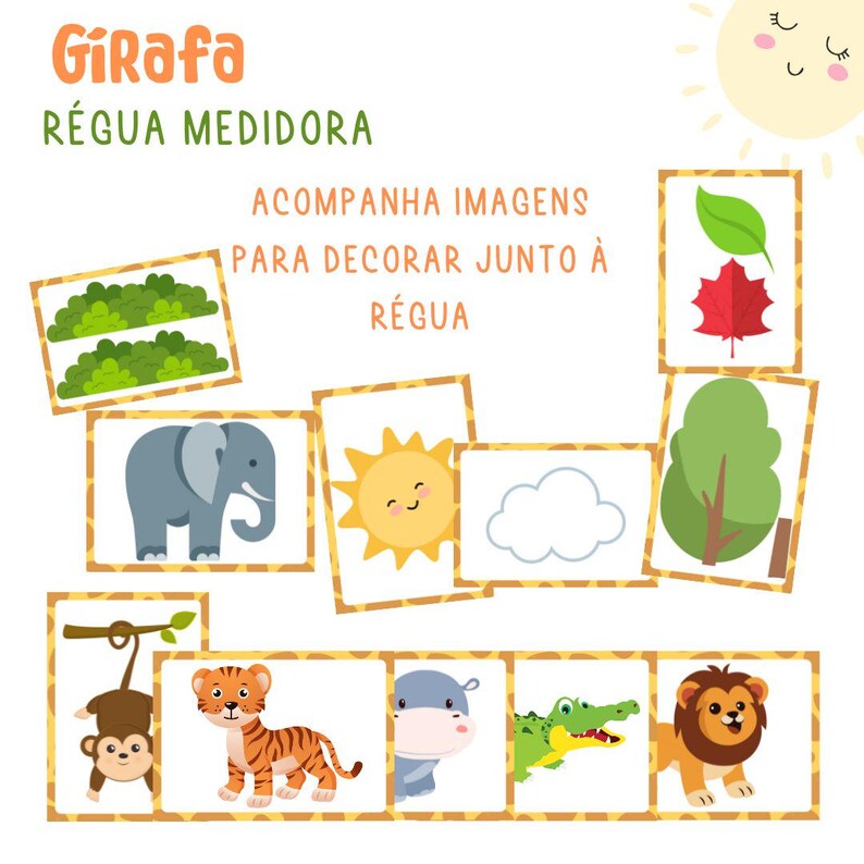 Giraffe Measuring Ruler for Kids, Decorative Ruler, Length Measurements ...