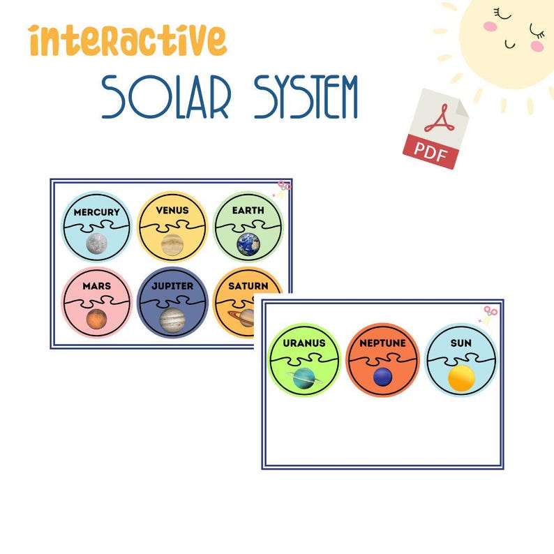 Interactive Solar System Homeschool Solar System Pdf Solar System ...