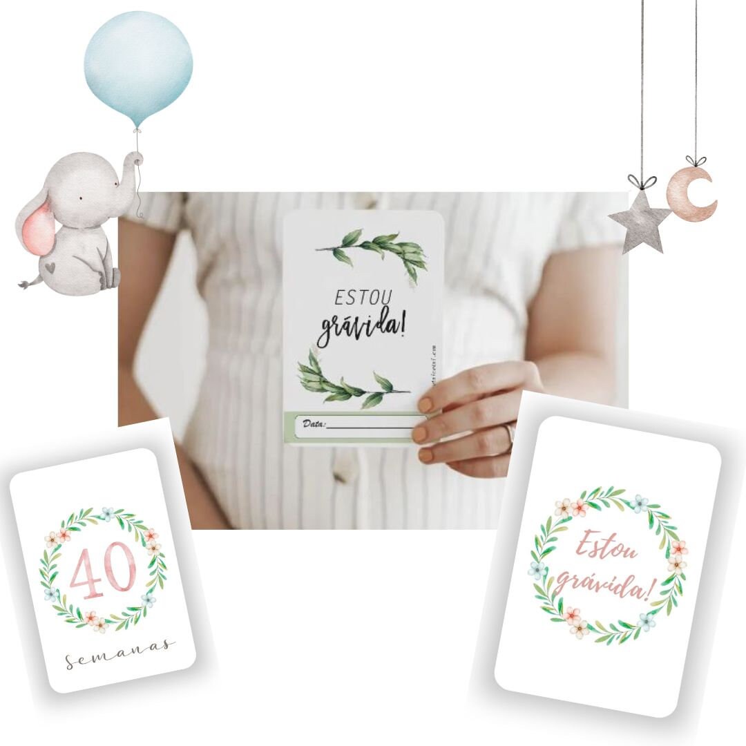 Milestone Cards, Pregnant, Pregnancy, Weekly Pregnancy Cards for Photos ...