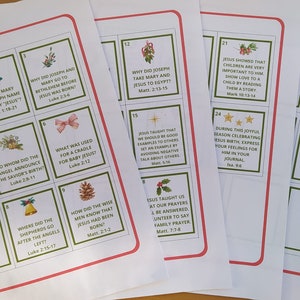 Scripture Advent Card, Printable Advent Card, 24 Scripture Advent ...