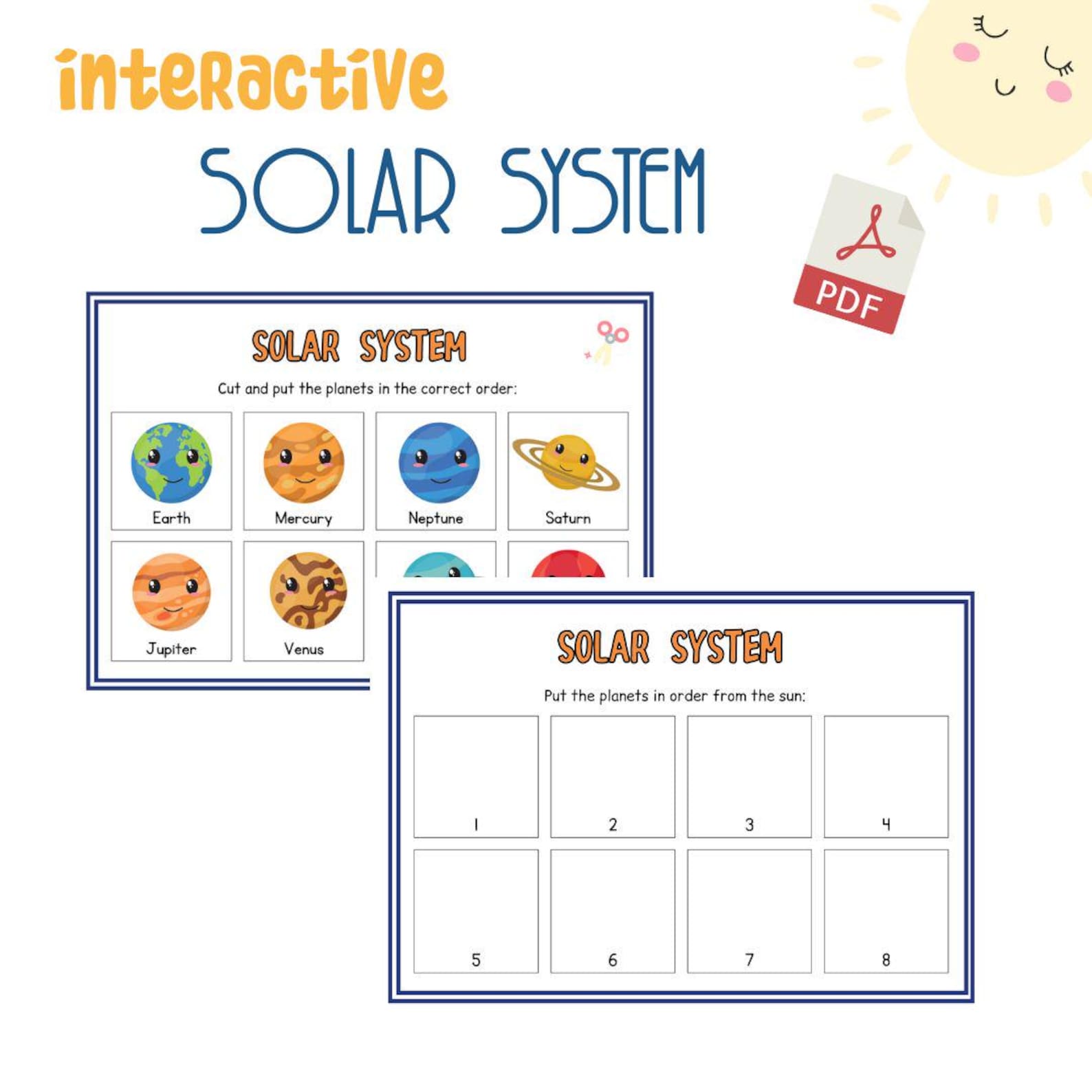 Interactive Solar System Homeschool Solar System Pdf Solar System ...