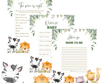 Baby Bingo Woodland Animals. Baby Shower Bingo. Baby Shower - Etsy