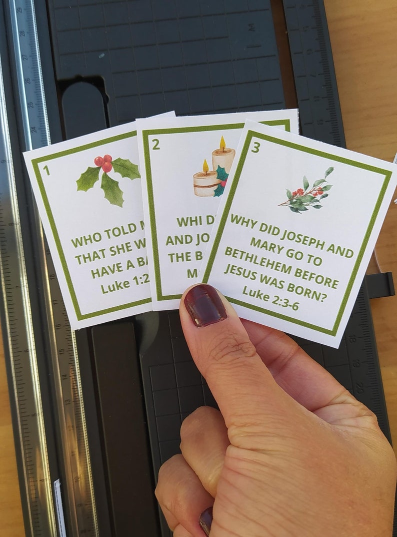 Scripture Advent Card, Printable Advent Card, 24 Scripture Advent ...