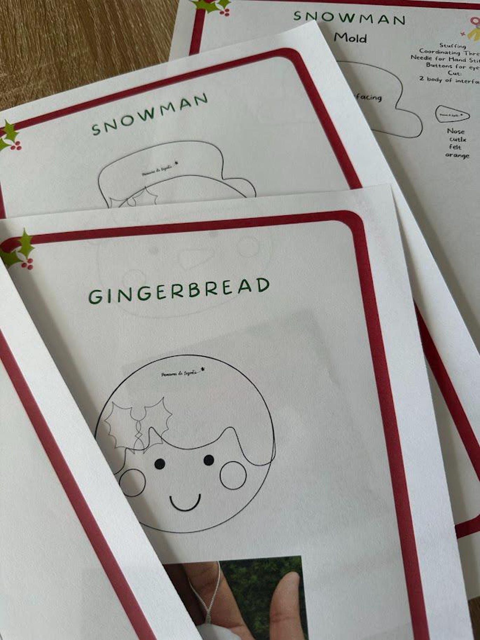 Felt Christmas Ornaments Handmade. Christmas Pdf Felt Mold, Felt ...