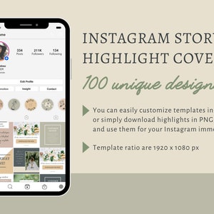 100 Unique Instagram Highlight Cover Templates / Fully Editable in ...