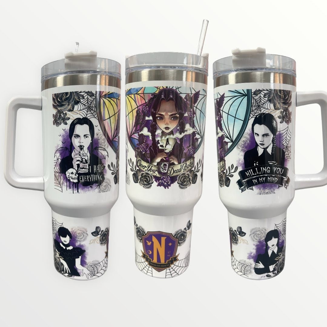 Wednesday Addams Over Your Dead Body 40oz Quencher Tumbler Cup - Etsy