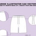 Loose Fit Shorts SVG CAD Vector Flat Sketch for Adobe - Etsy