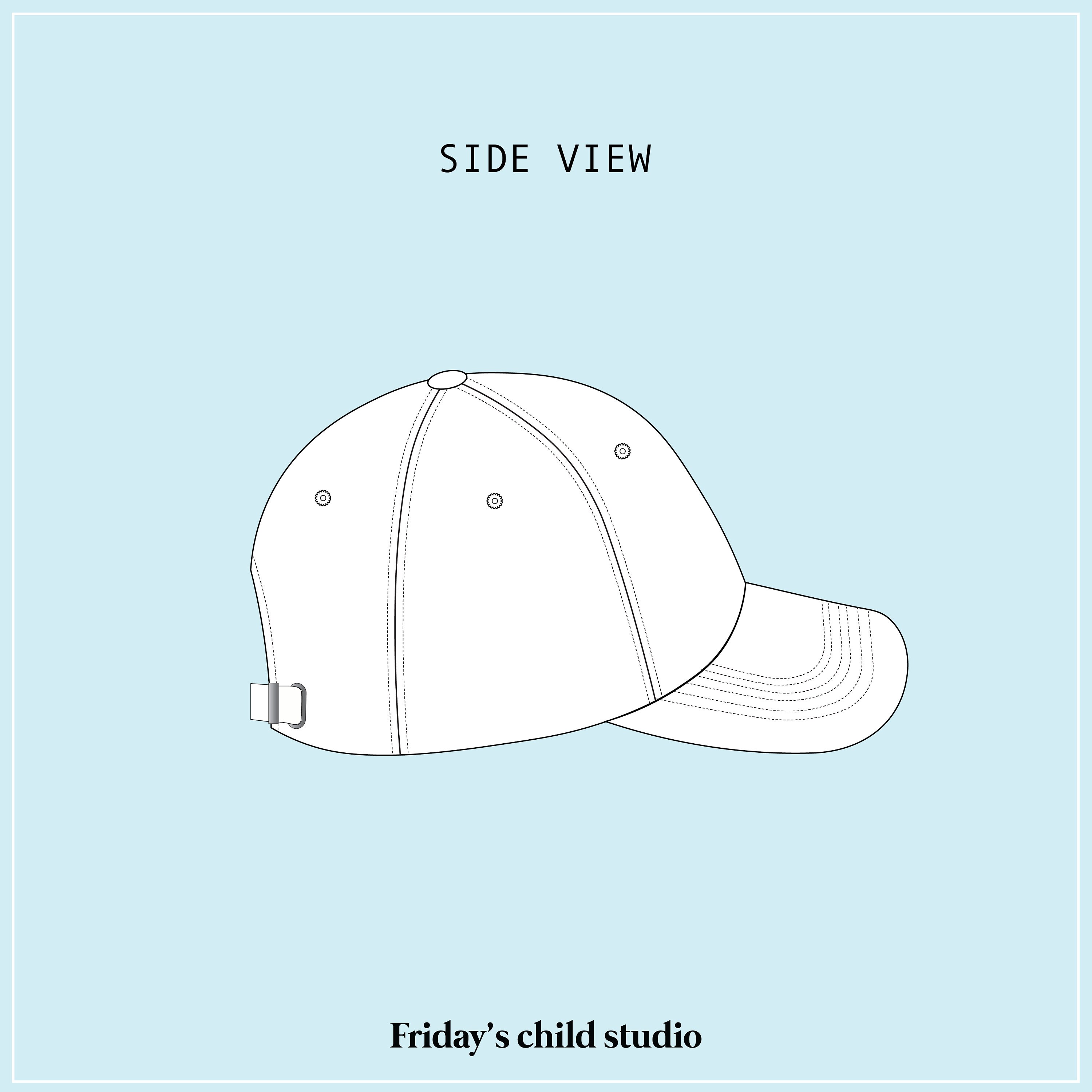 6 Panel Baseball Cap - SVG - CAD Vector Flat Sketch for Illustrator ...