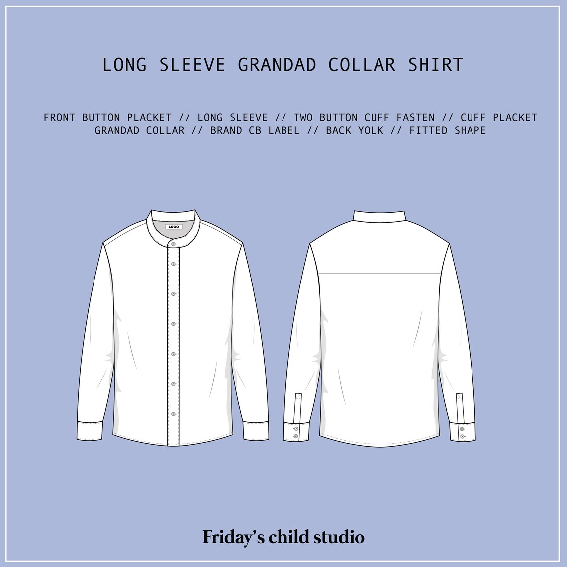 Men / Unisex Shirt Pack - SVG - Vector CAD / Flat Sketch - Technical ...