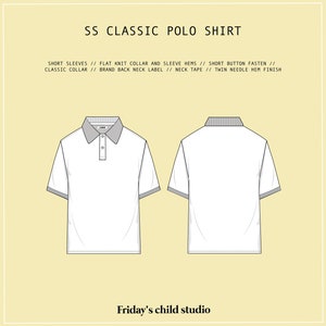 Men / Unisex Polo Shirt Pack SVG Vector CAD / Flat Sketch - Etsy UK