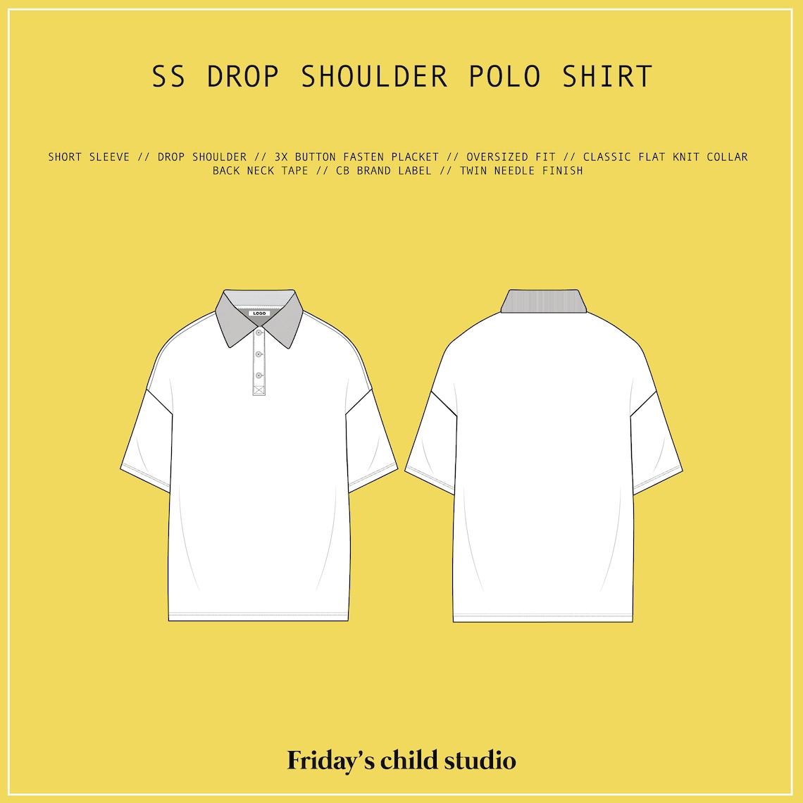 Men / Unisex Polo Shirt Pack SVG Vector CAD / Flat Sketch - Etsy UK