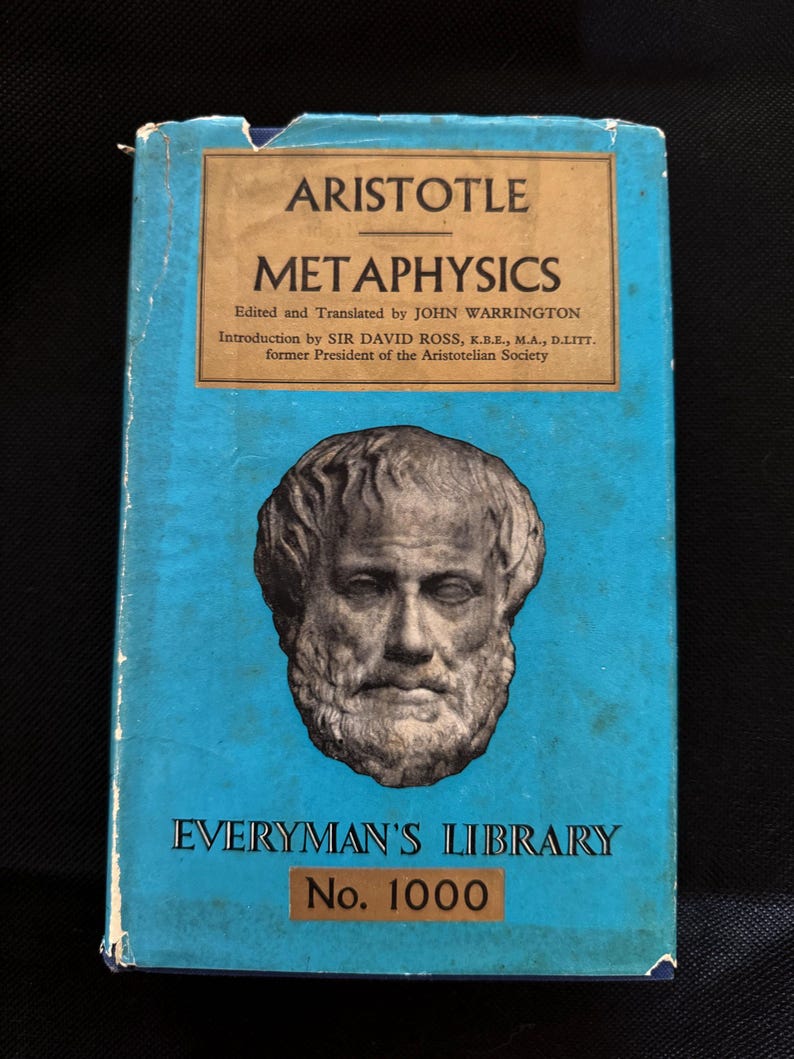 Aristotle's Metaphysics: Everyman's Library 1956 1st Edition. No 1000 ...