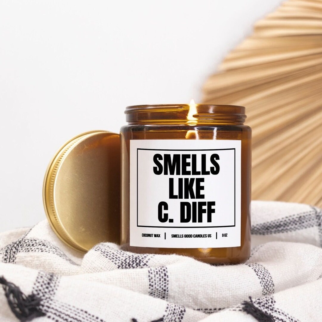 Smells Like C. Diff Soy Candle Medical Gift Funny Doctor Registered ...