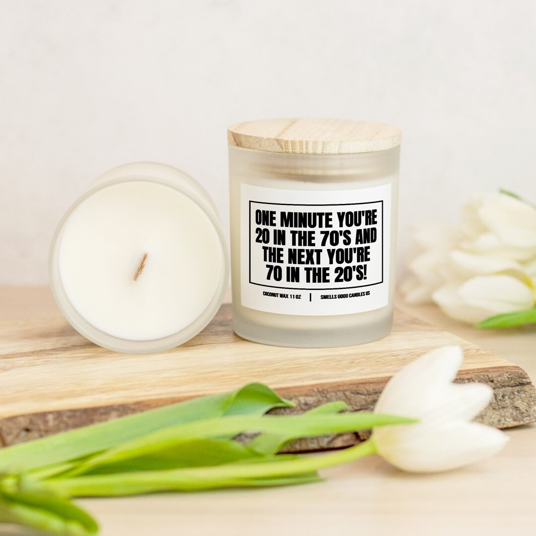 70 Years Old Bday Candles Seventies Era Scented Candles Funny Grandma ...