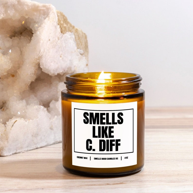 Smells Like C. Diff Soy Candle Medical Gift Funny Doctor Registered ...