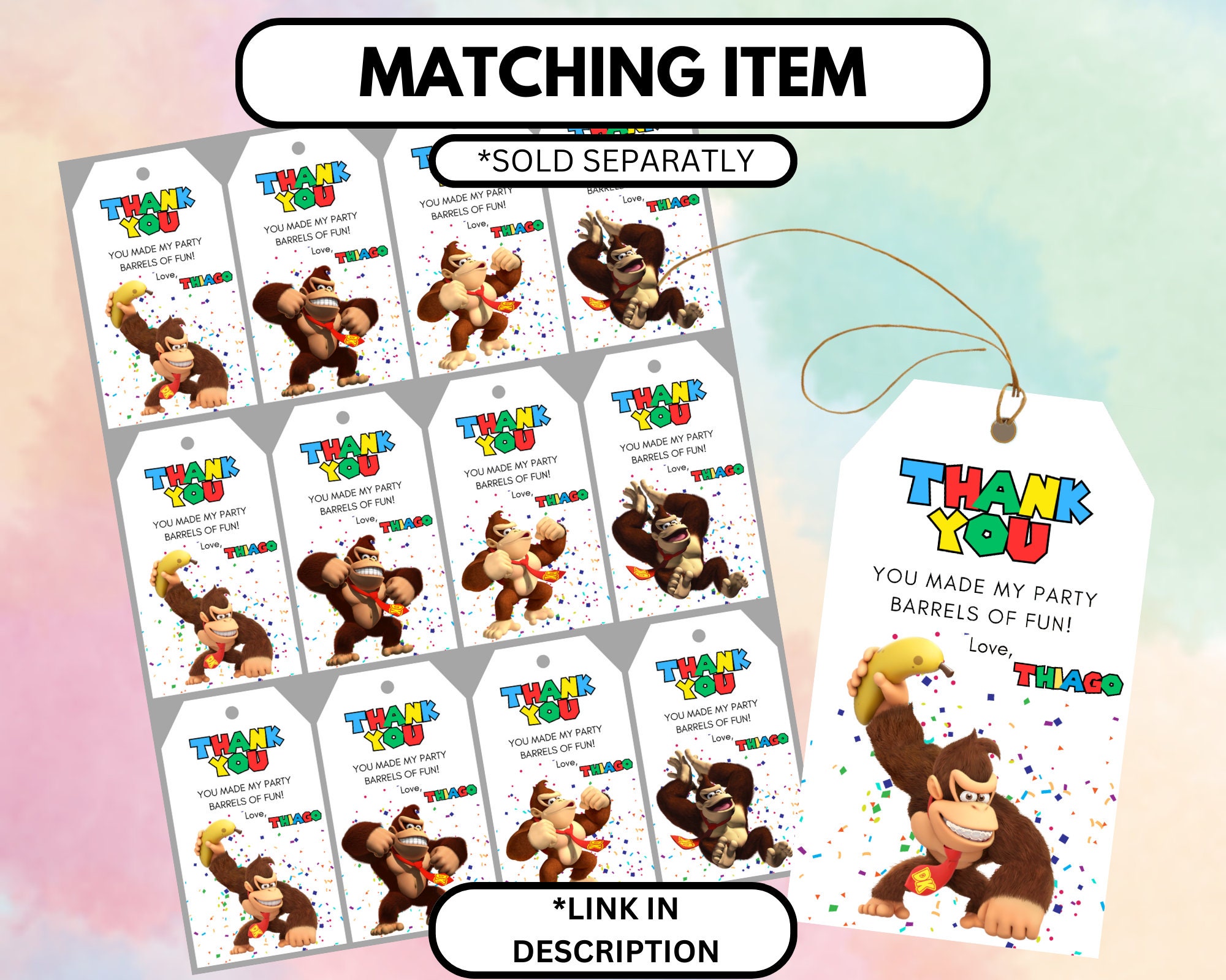 Donkey Kong Birthday Invitation Birthday Invitation Super - Etsy