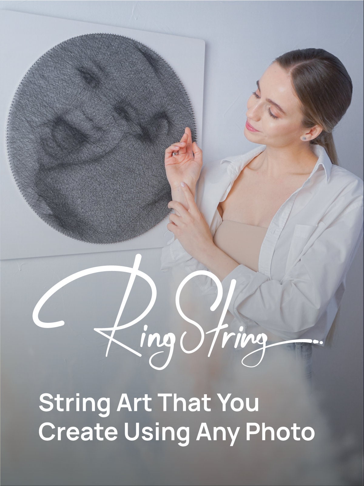 Ringstring - String Art Based on Your Photo | Wall Art | DIY | Personalized 50x50cm - Etsy