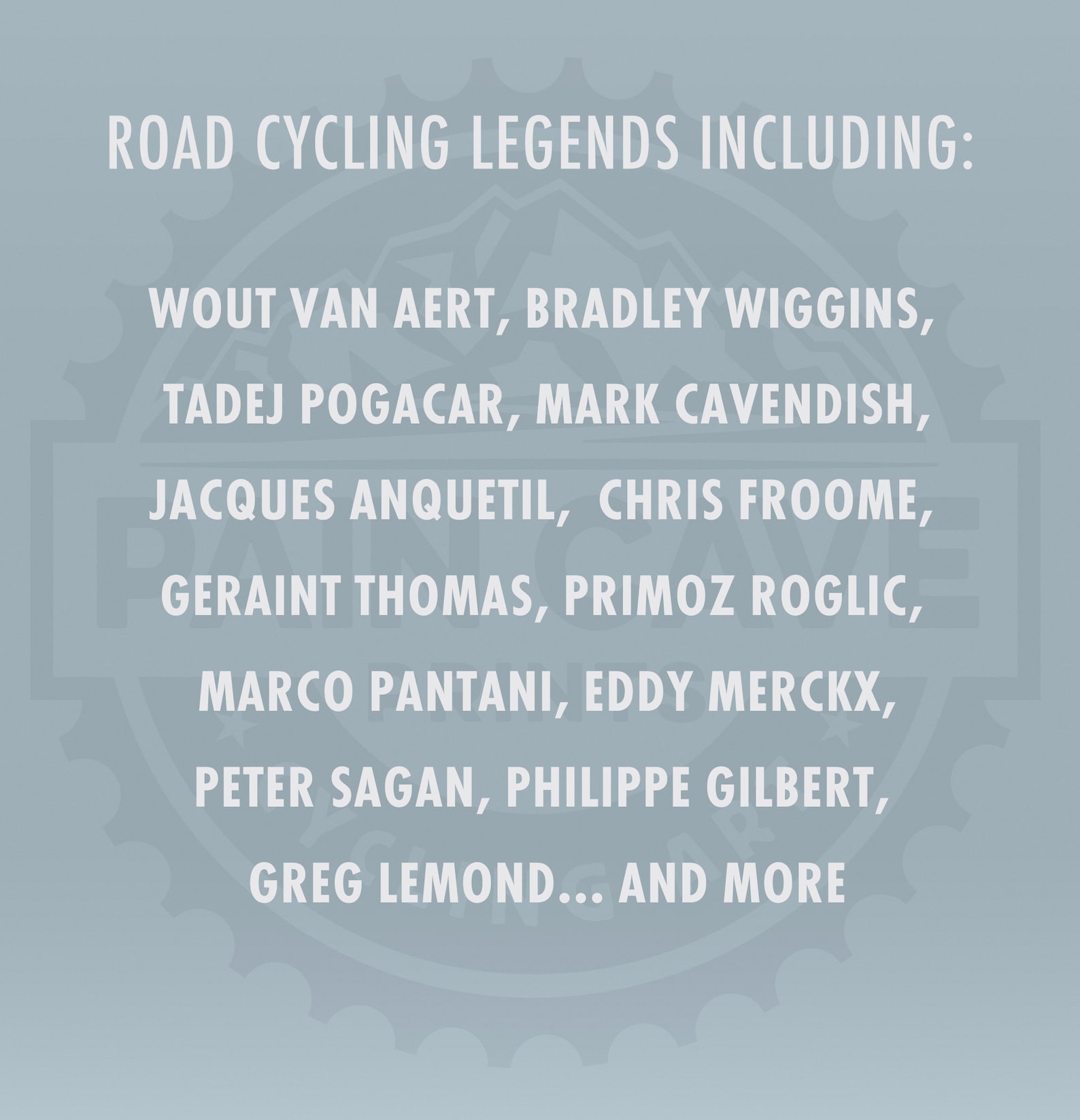 Cycling Art Poster 'legends of the Peloton' - Cycling Print Gifts ...