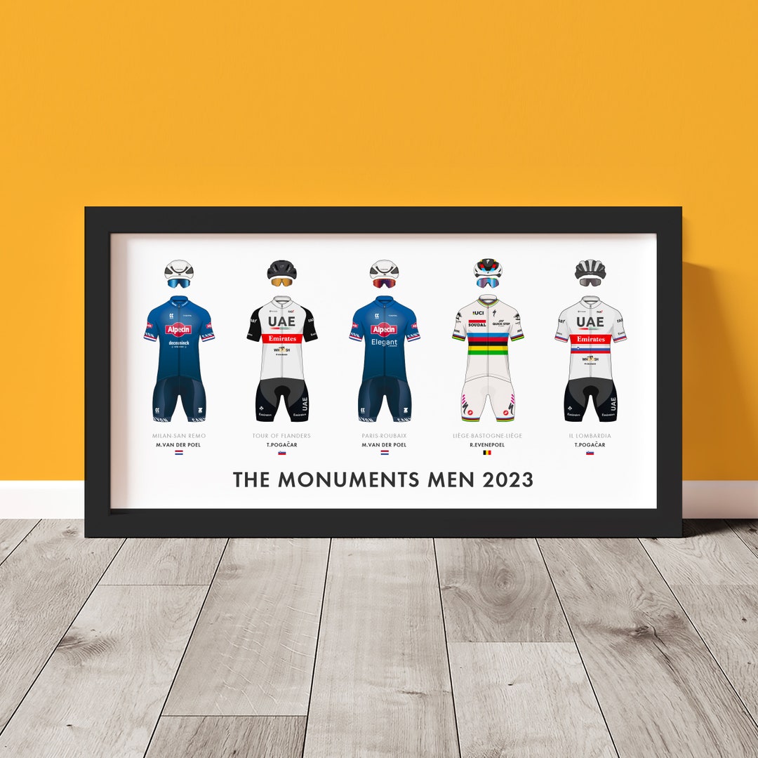 Cycling 'monuments Men' Framed Print Rider Jerseys - Etsy UK