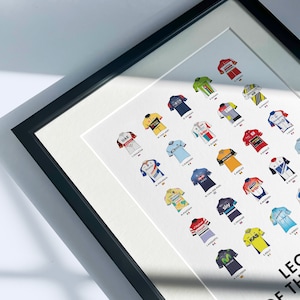 Cycling Art Poster 'legends of the Peloton' - Cycling Print Gifts ...