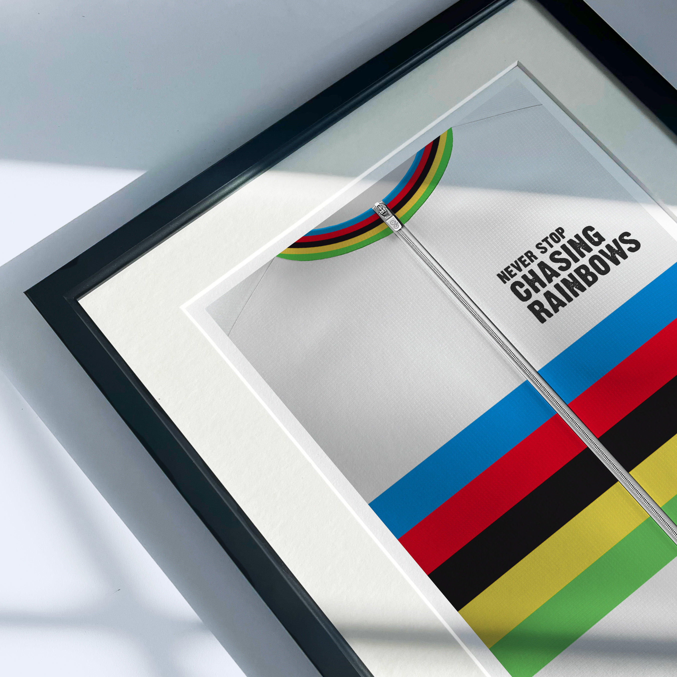 World Champion Rainbow Jersey - Cycling Motivational Print - Gifts for ...
