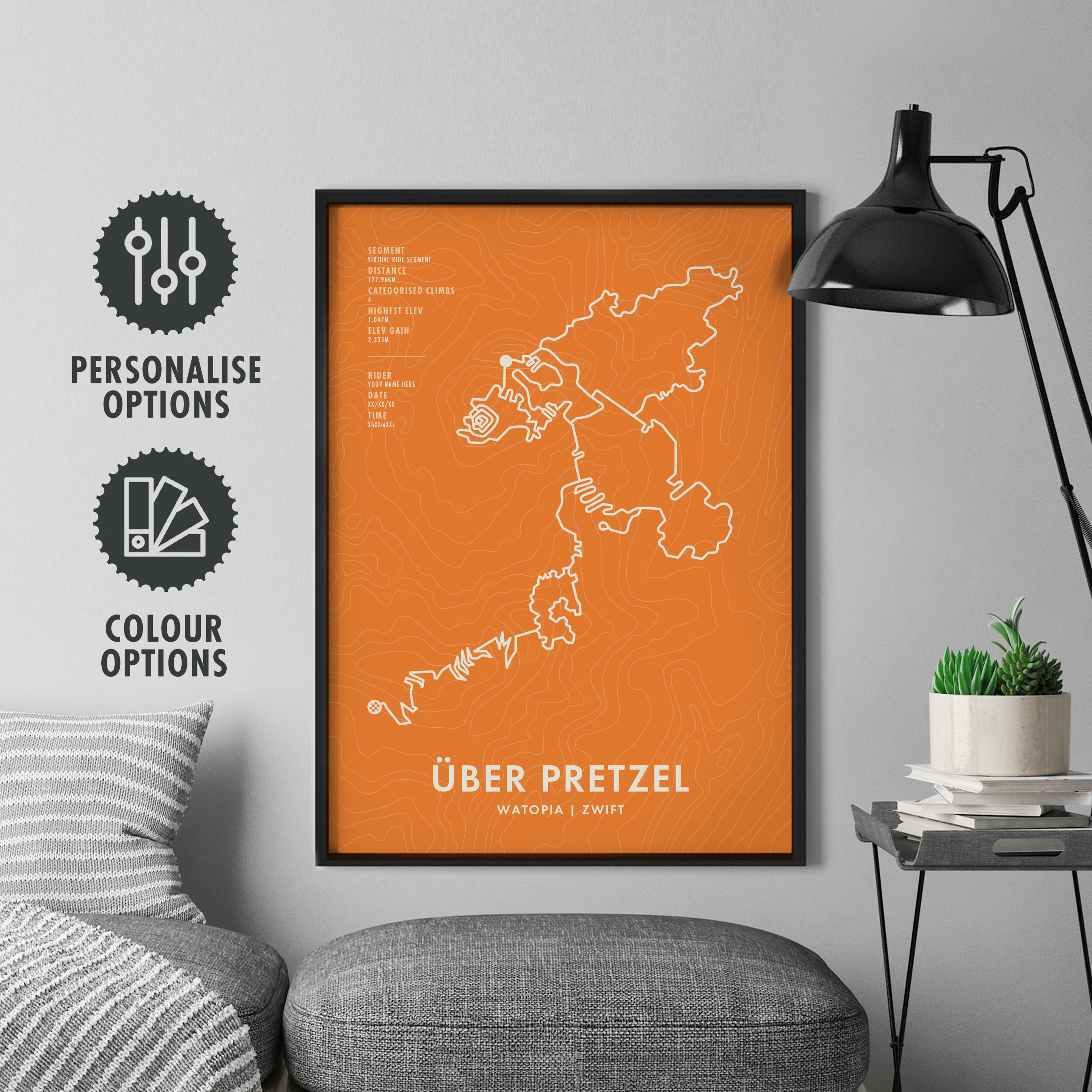 Zwift Route Maps - SET OF THREE Cycling Route Map Posters ...