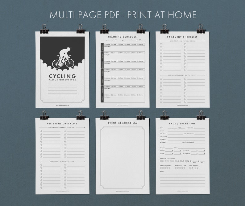 Ultimate Cycling Race Planner - Digital Download PDF - Cycling Event ...