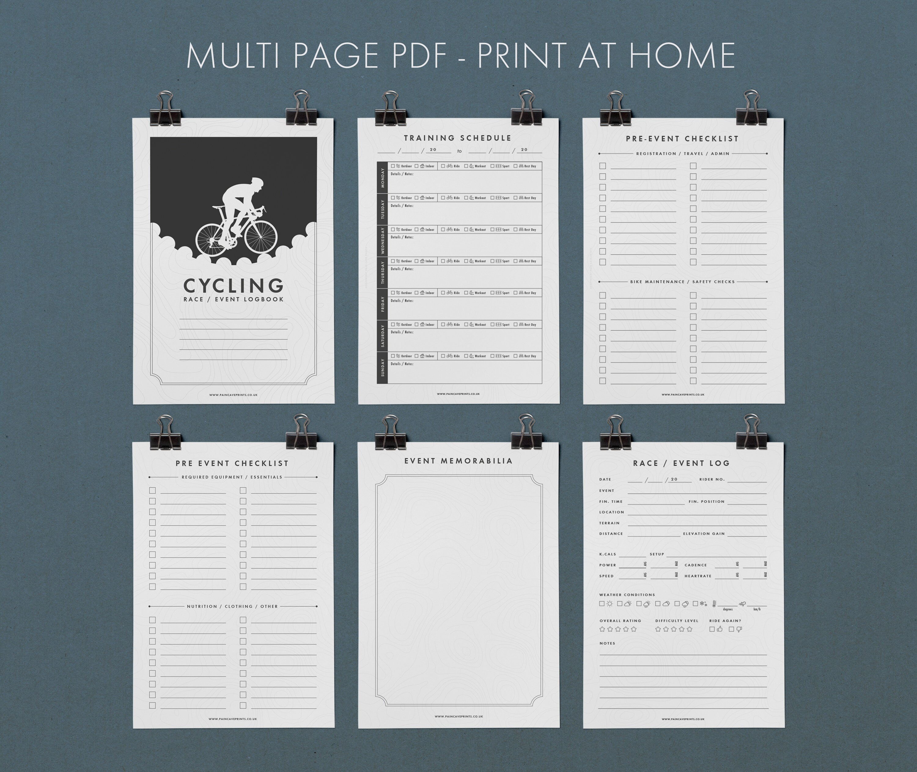 Ultimate Cycling Race Planner - Digital Download PDF - Cycling Event ...