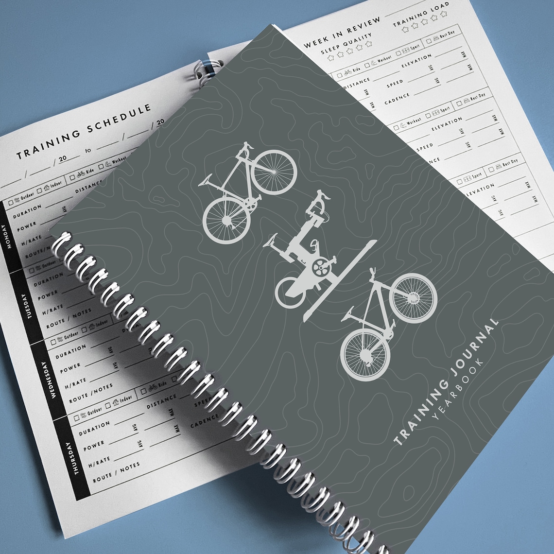 Cycling Journal Training Logbook - Gifts for Cyclists - A5 Wiro Bound ...