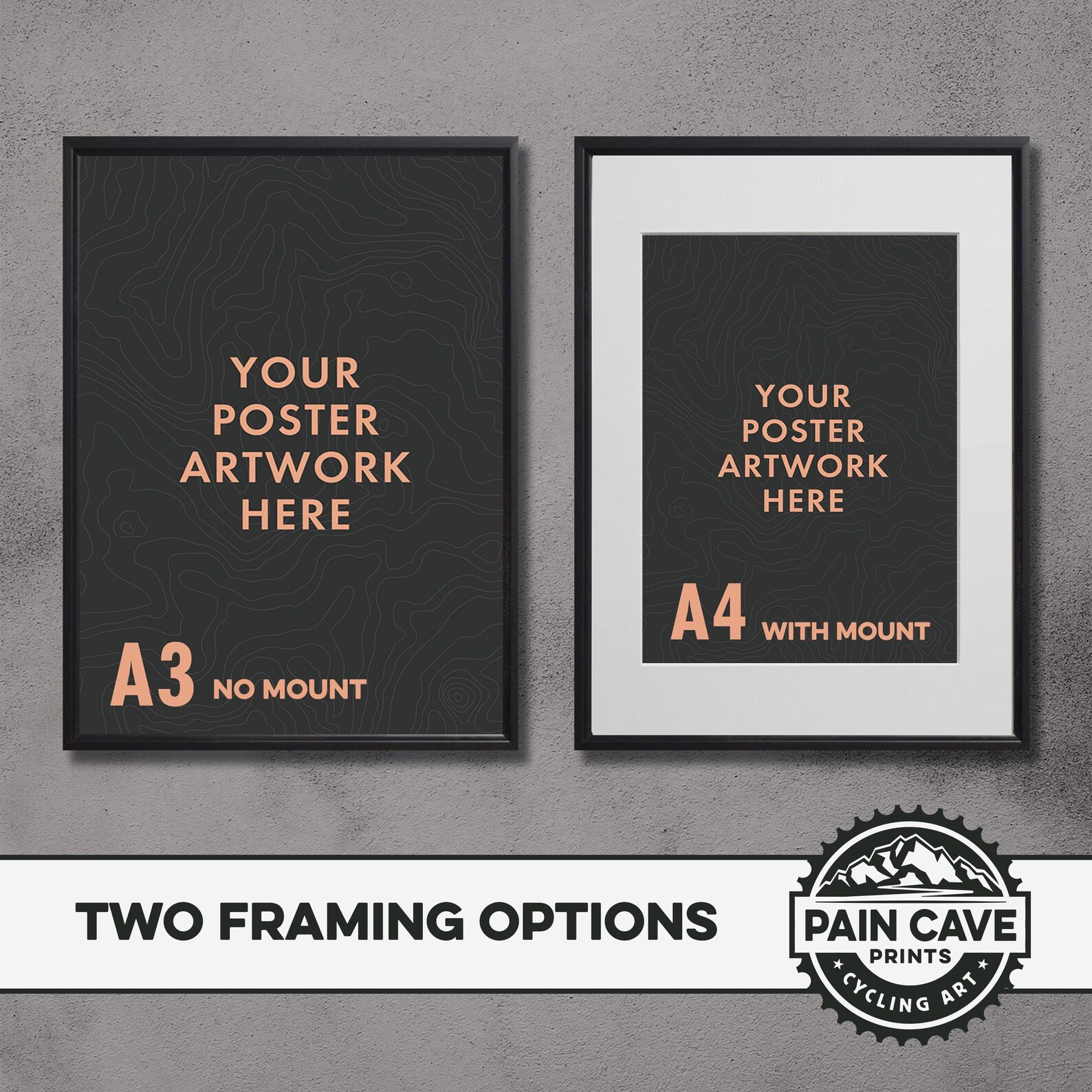 Personalised Pain Cave Cycling Poster - ‘shut up Legs’ Art Print Gifts ...