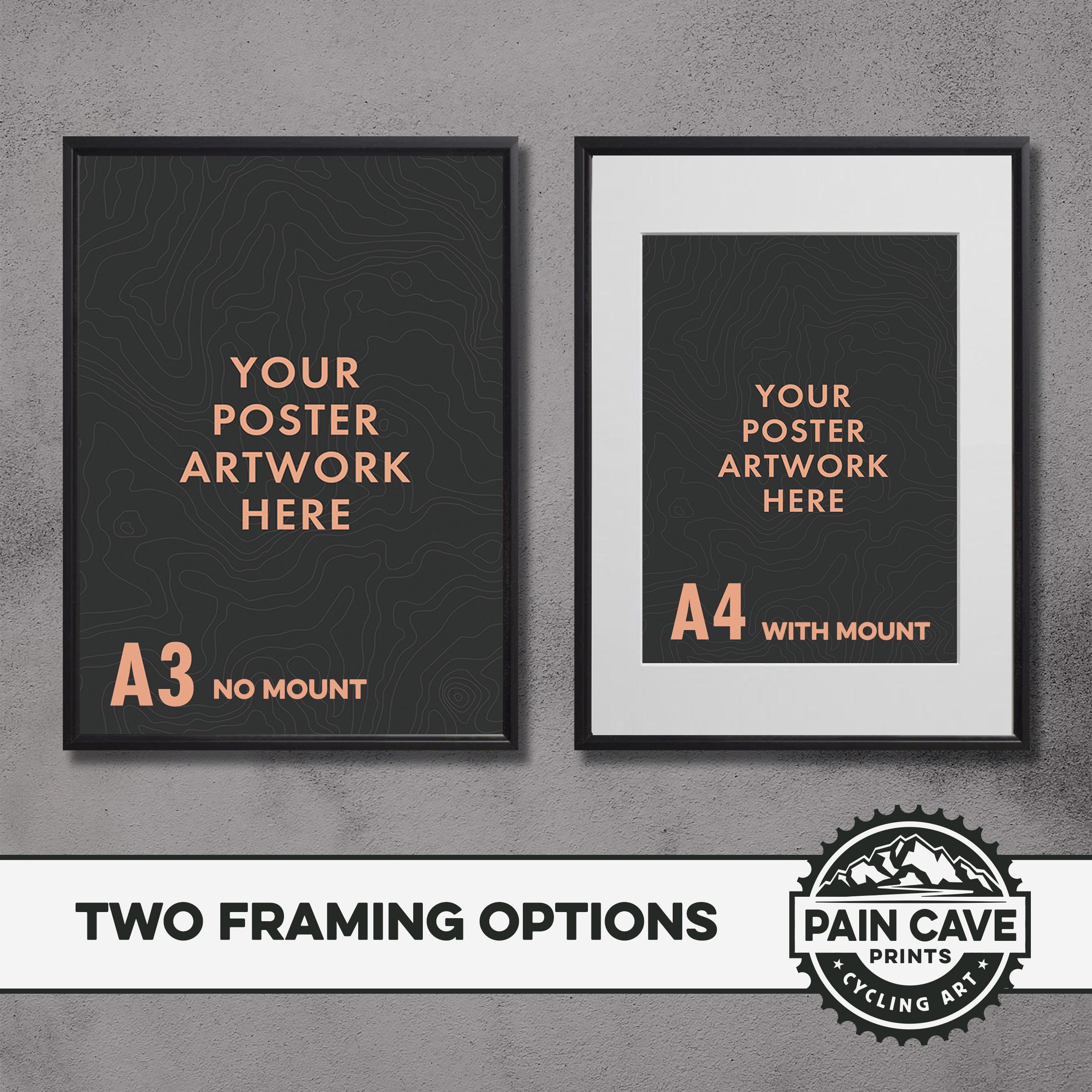 Personalised Pain Cave Cycling Poster - ‘shut up Legs’ Art Print Gifts ...