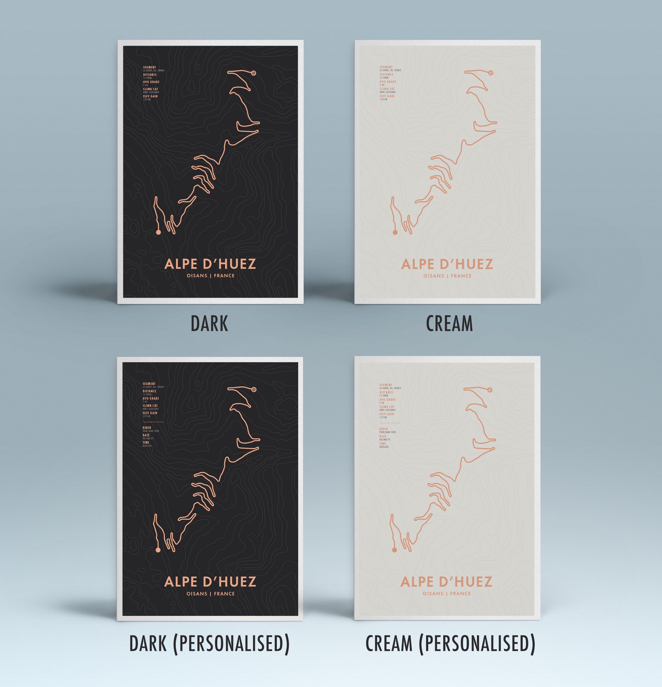 Cycling Route Map Posters Epic Spanish Cycling Climbs Wall - Etsy UK