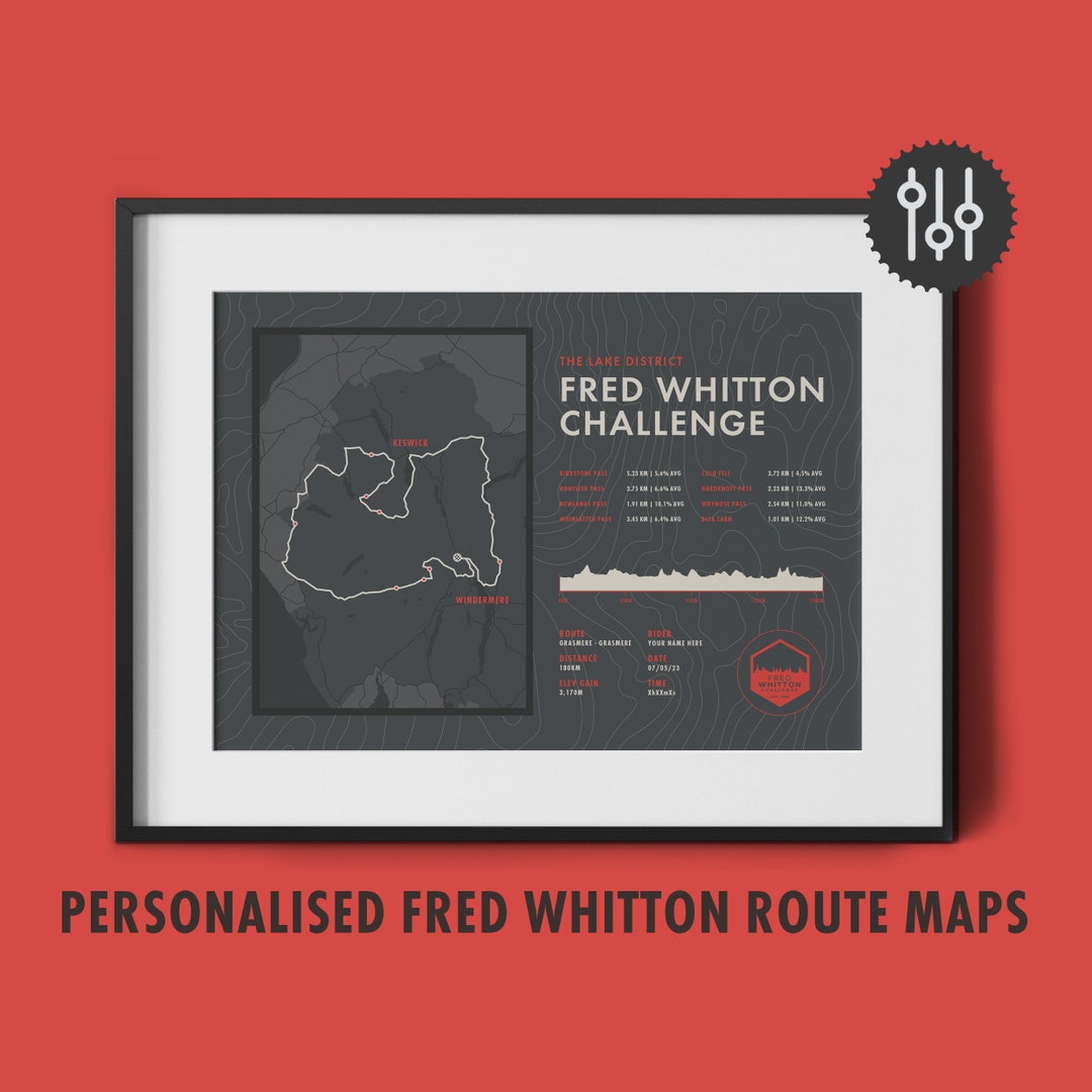 Fred Whitton Challenge - Personalised Route Map - Lake District Cycling ...