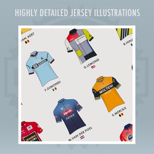 Cycling Art Poster 'legends of the Peloton' - Cycling Print Gifts ...