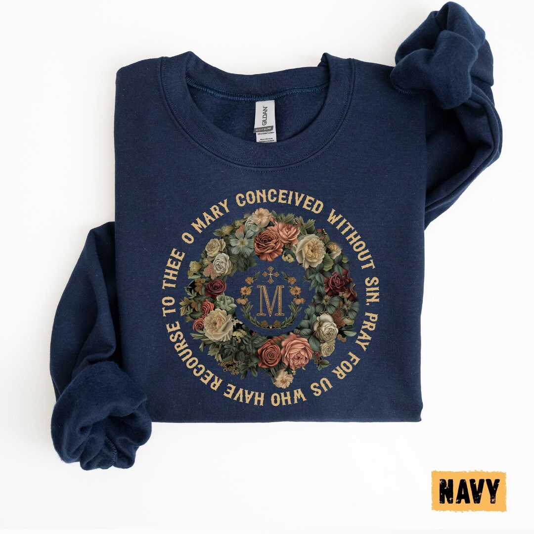 Marian Catholic Sweatshirt Catholic Gifts for Women Assumption of Mary ...