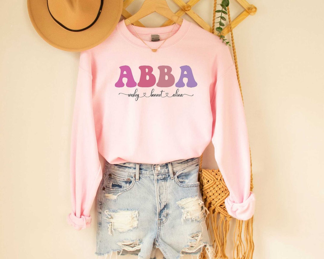 Custom Abba With Kids Names Sweatshirt for Grandma - Etsy