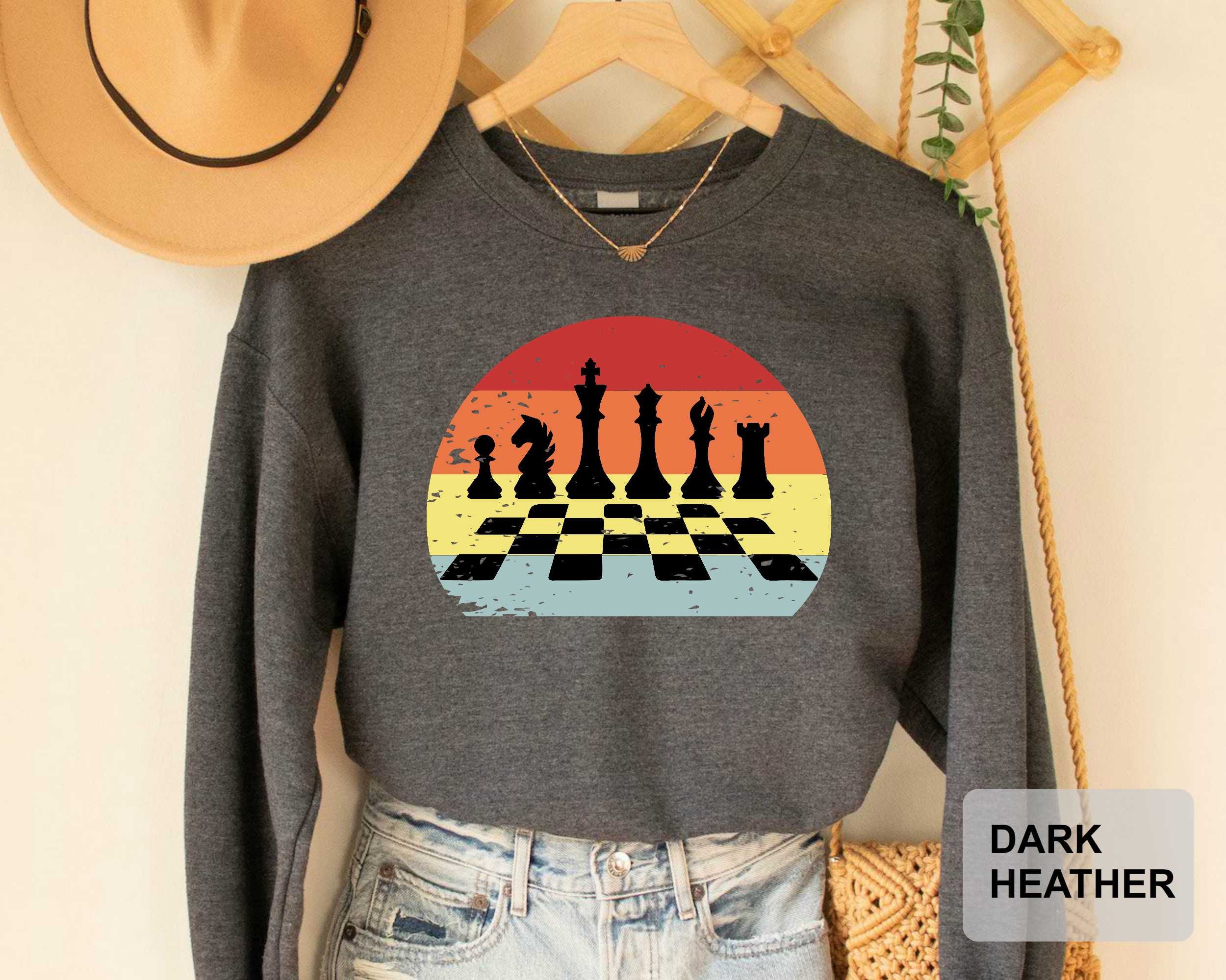 Retro Chess Sweatshirt Vintage Chess Pieces Sweatshirt Funny - Etsy