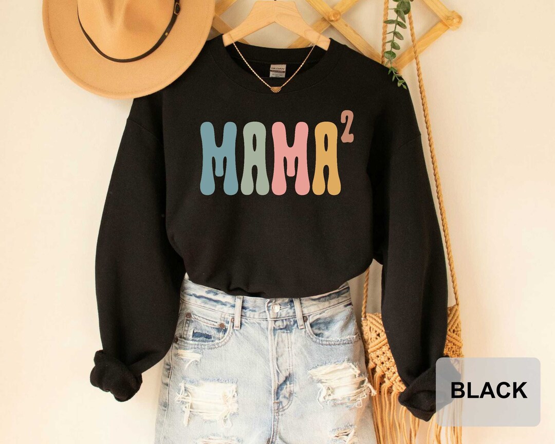 Second Baby Announcement Shirt Mama of 2 Sweatshirt Mom Life Sweatshirt ...