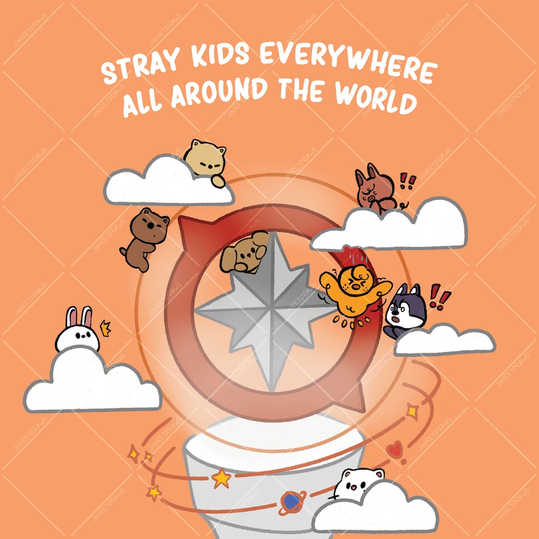 Stray Kids Everywhere All Around the World square Prints - Etsy