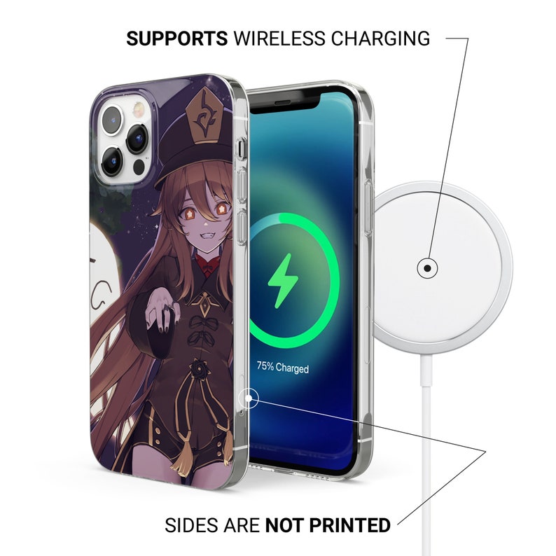Genshin Impact Hu Tao Anime Case for iPhone 15 14 13 Pro 12 11 - Etsy UK