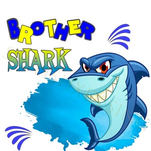 Brother Shark, Png, Digital Design, 300 DPI for Printing, Professional ...