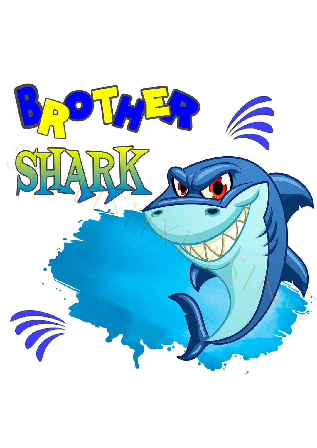 Brother Shark, Png, Digital Design, 300 DPI for Printing, Professional ...