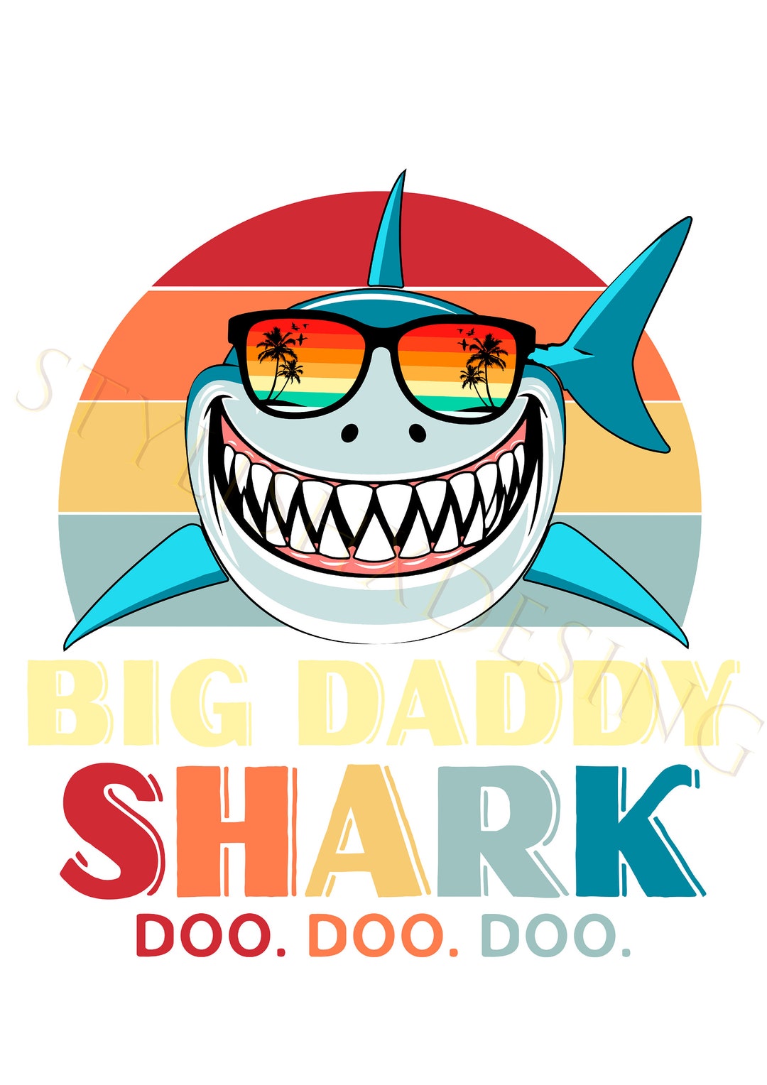 Daddy Shark, Png, Digital Design, 300 DPI for Printing, Professional ...