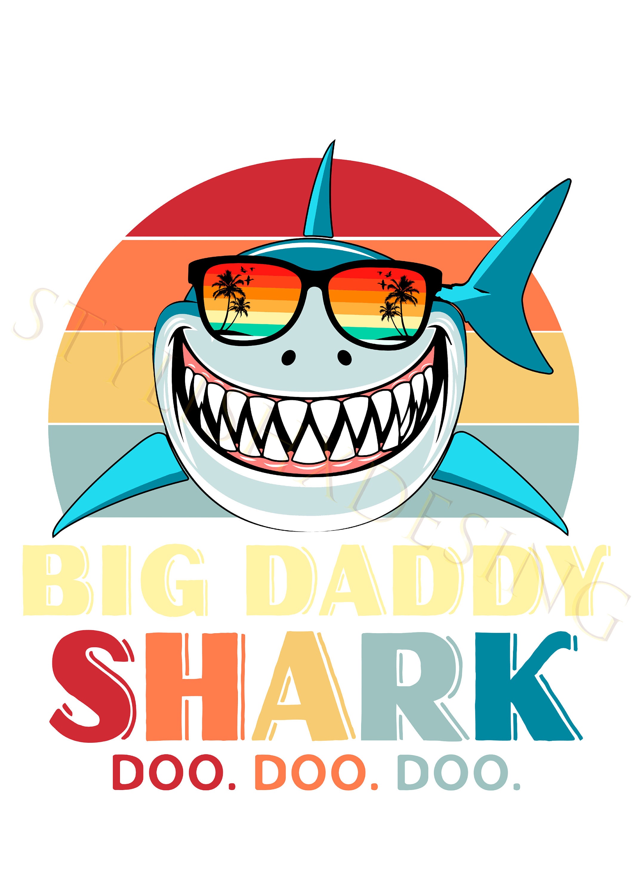 Daddy Shark, Png, Digital Design, 300 DPI for Printing, Professional ...