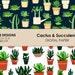 Cactus & Succulent Digital Paper Pack | Scrapbook Paper | Seamless ...