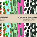Cactus & Succulent Digital Paper Pack Scrapbook Paper Seamless Pattern ...