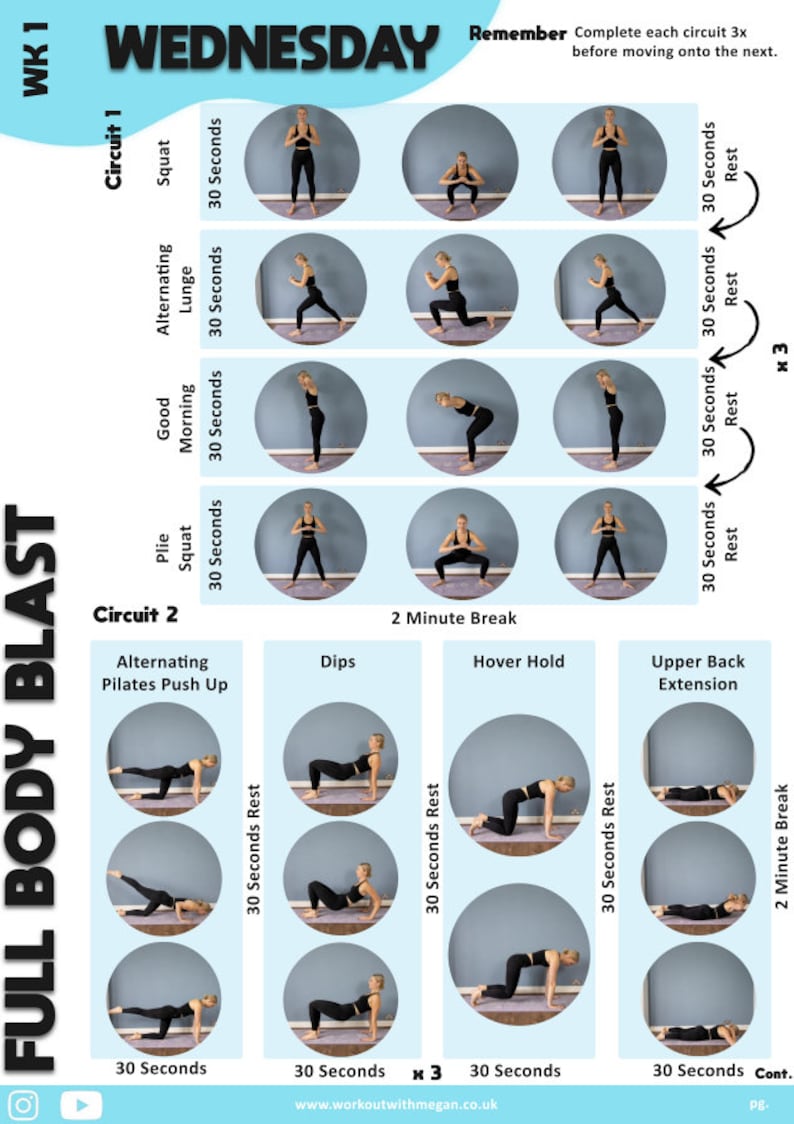 Lean at Home 4 Week Workout Plan - Etsy