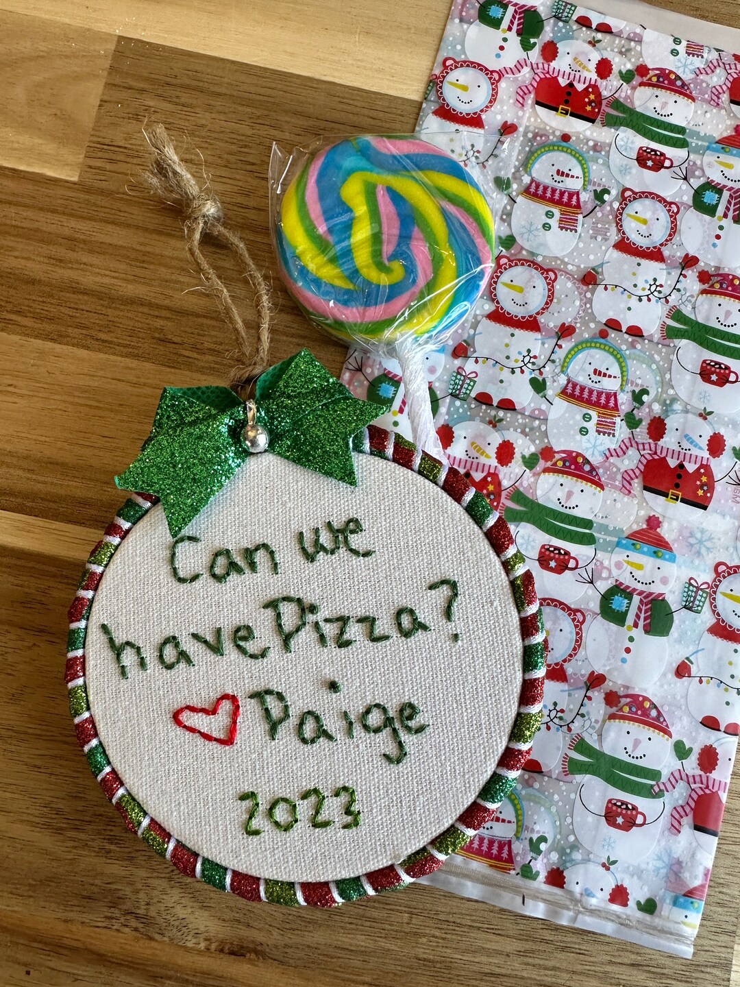 Handwriting Embroidered Ornament, Christmas, Autograph, Keepsake ...